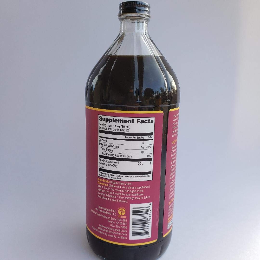 Suplemento Organic Only NONI Jugo de fruta 100% puro 32 oz – Usalo Ya
