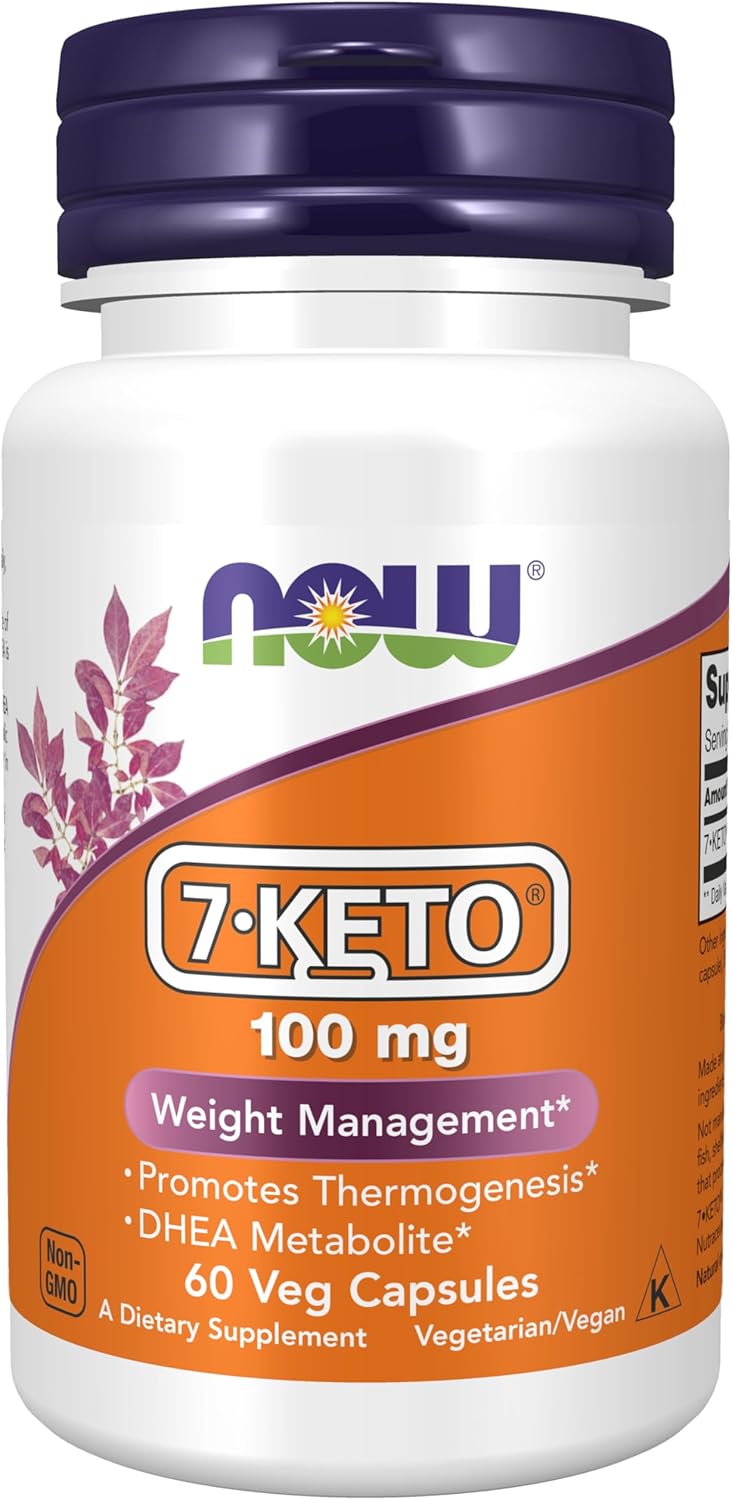 Suplementos 7-Keto de NOW Foods, 100 mg, 60 cápsulas veganas – Usalo Ya