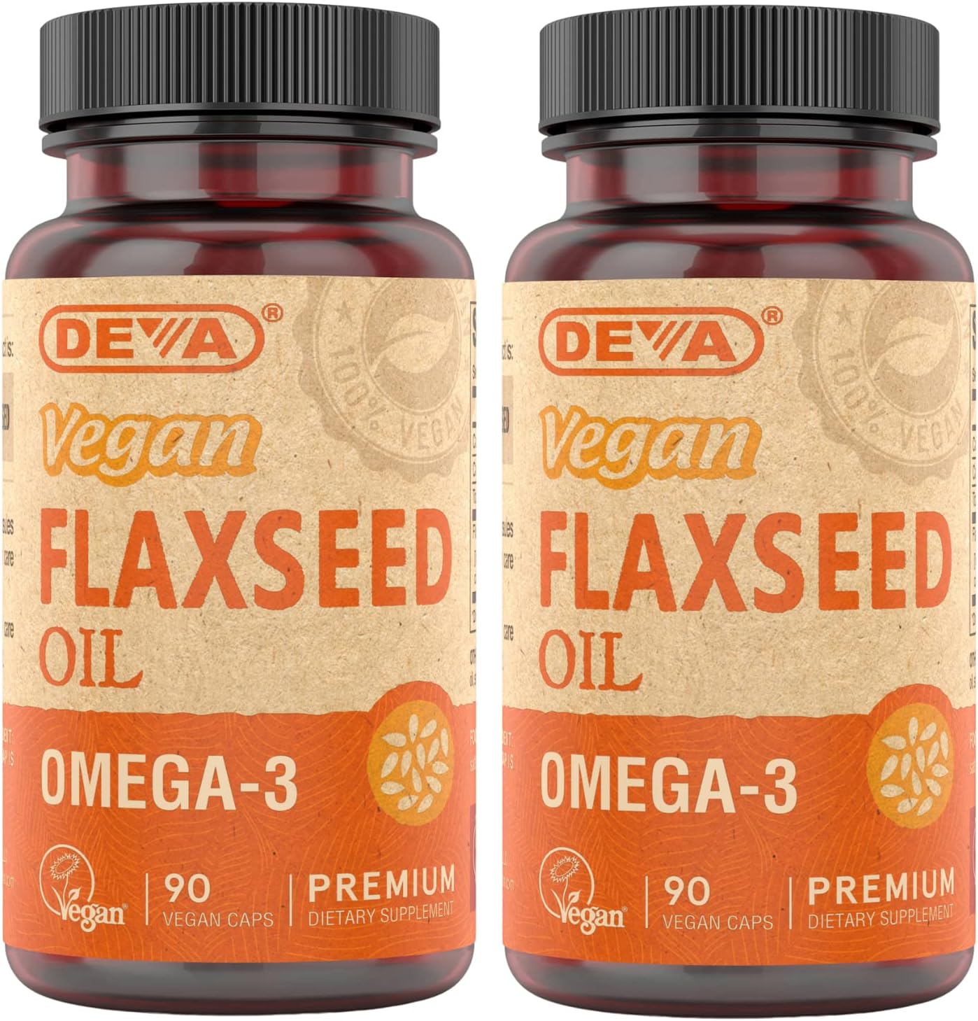 DEVA Vitaminas Veganas Aceite de Linaza Omega-3 90 Cápsulas – Usalo Ya